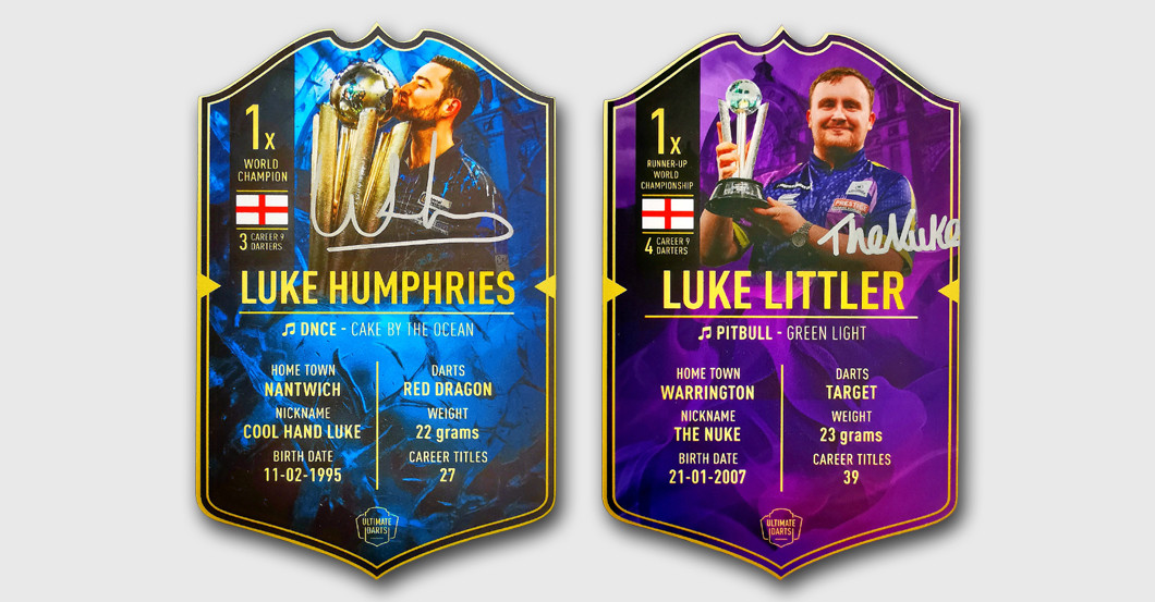 Signed Darts Cards from Luke Humphries & Luke Littler