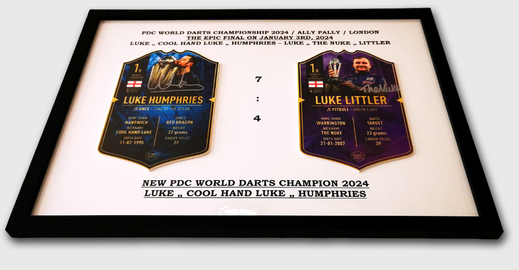 Signed Darts Cards from Luke Humphries & Luke Littler
