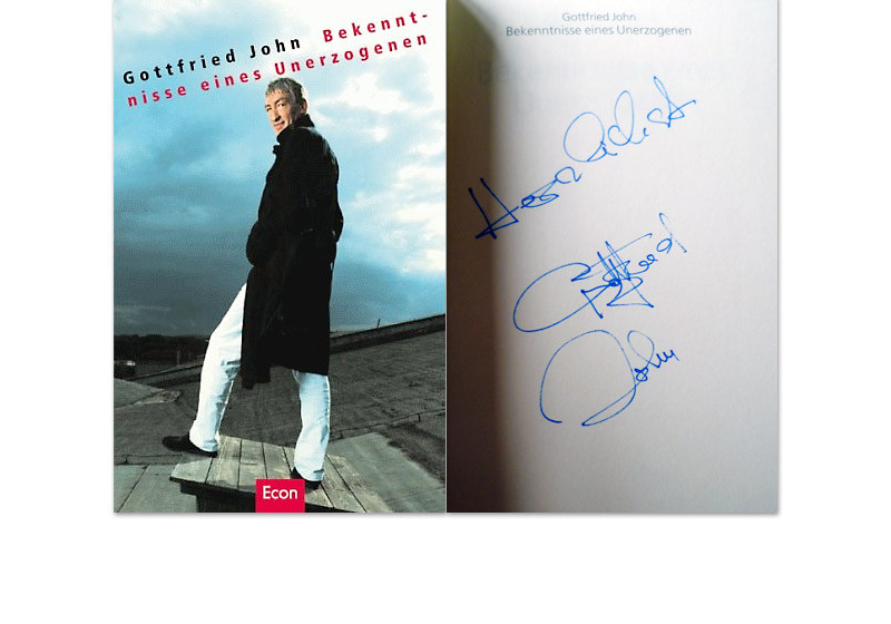 Signierte Biografie von Charakterdarsteller Gottfried John